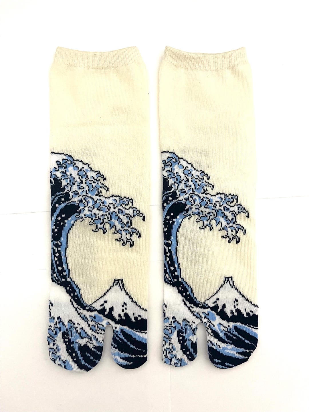 Japanese Wave Tabi Socks: Split-toe Good Luck Socks - Made in Japan - Etsy