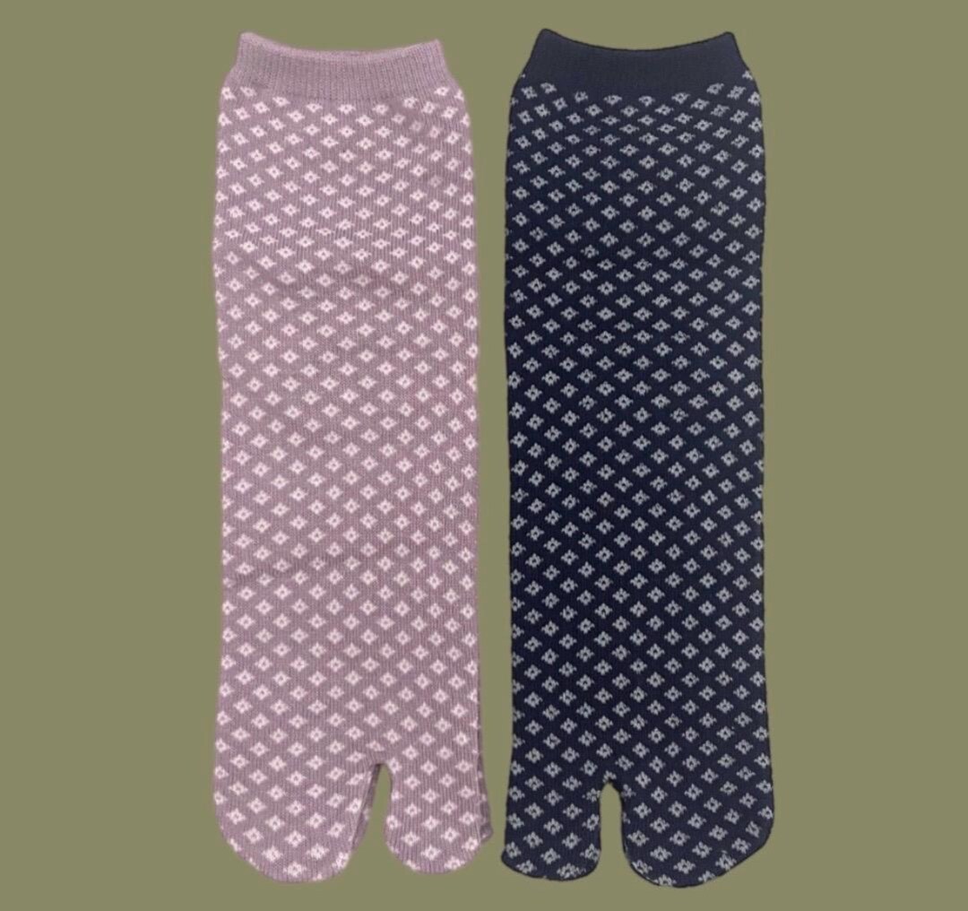 Japanese Tabi Socks: Women's Pattern Crew Socks, Made in Japan - Etsy