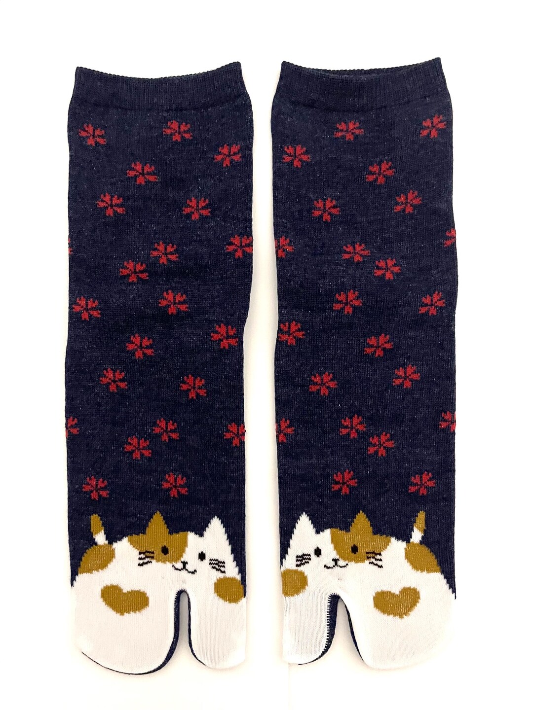 Cat Tabi Socks: Japanese Split-toe Socks - Good Luck Kitty - Etsy