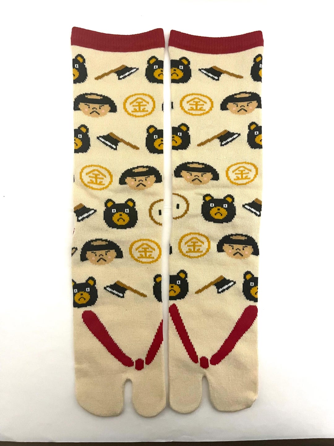 Kintaro Golden Boy Tabi Socks: Japanese Split-toe Crew Socks - Etsy