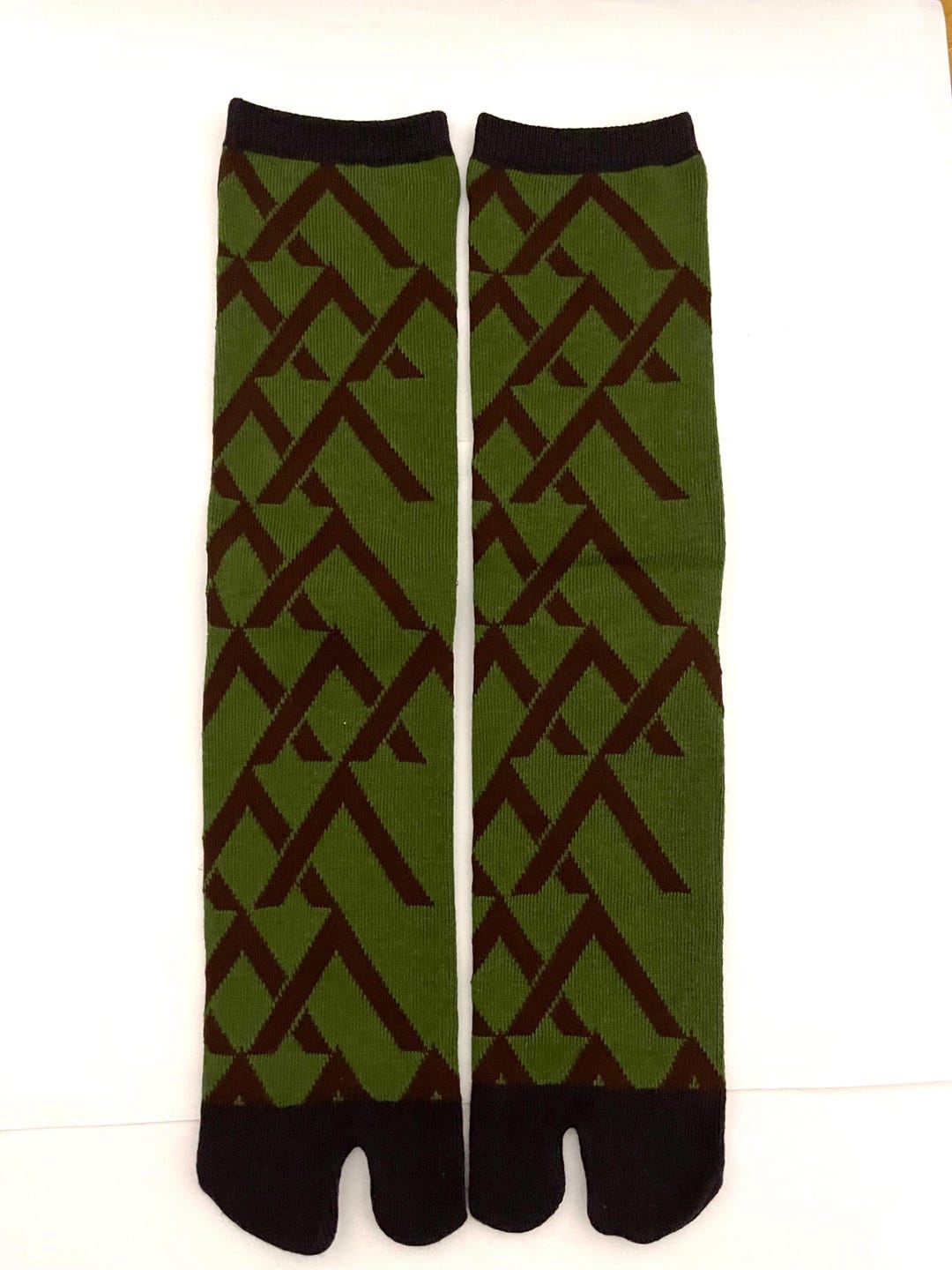 Mens Japanese Watari Travel Tabi Socks - Travel Japanese Socks - Crew ...