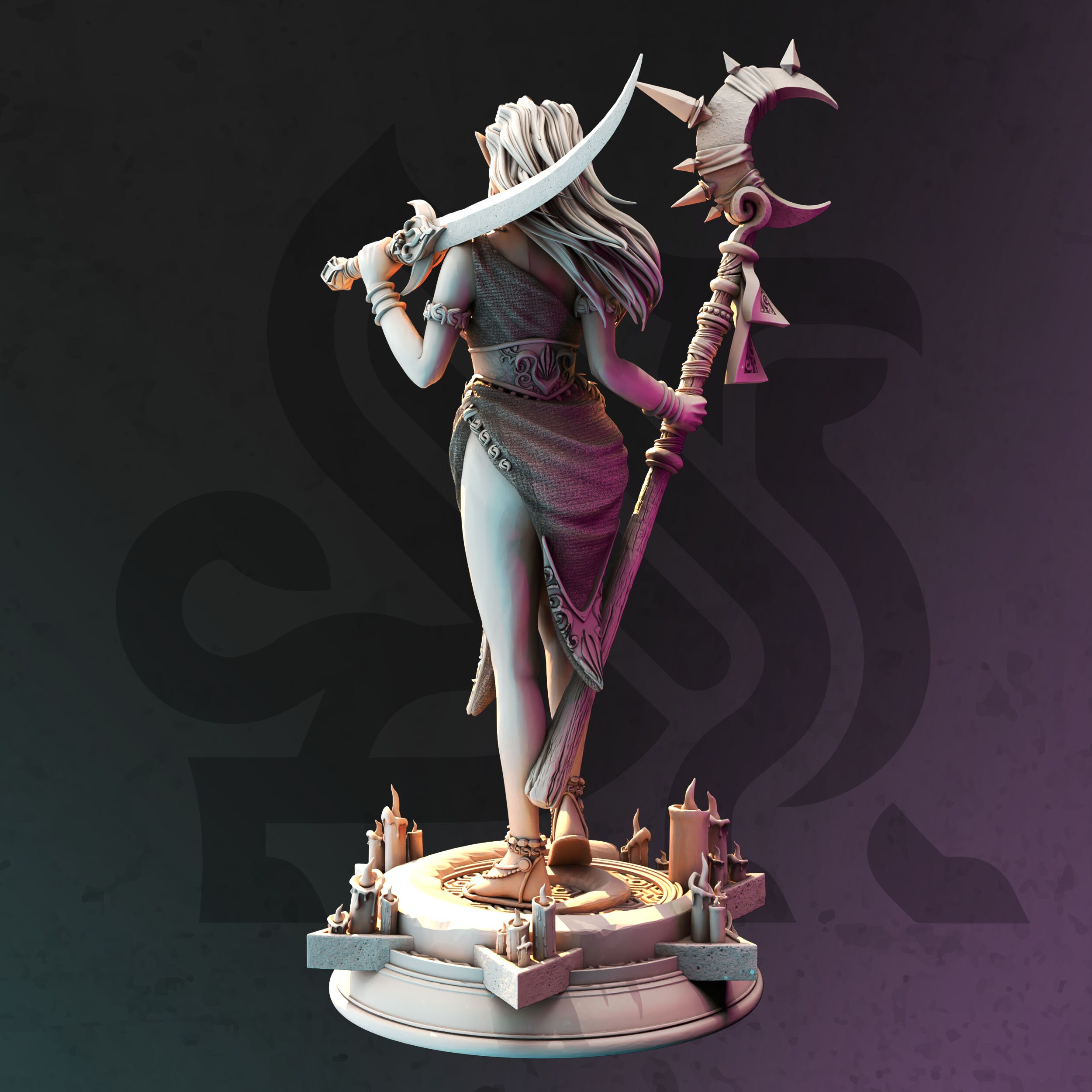 Kadna Moonborn / Drow / Elf / Priestess / Mage / Pathfinder / - Etsy UK