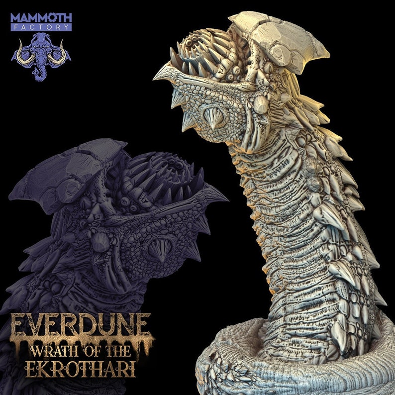 Daru / Sandworm / Monster / Pathfinder / Dnd / 3D Print / 4K | Etsy