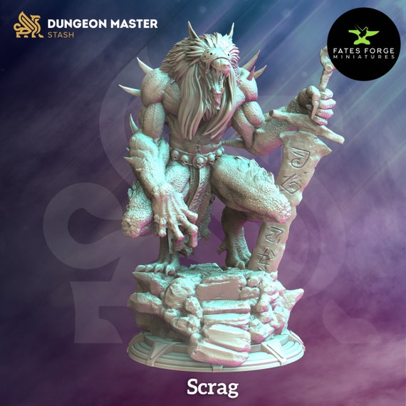 Scrag / Werewolf / Dnd / GM Stash / 3D Print / 4K Mini / - Etsy