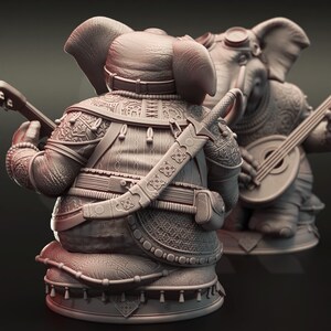 Mahogany Ivory Bard / Loxodon / Elephant / Bard / Beast Folk ...