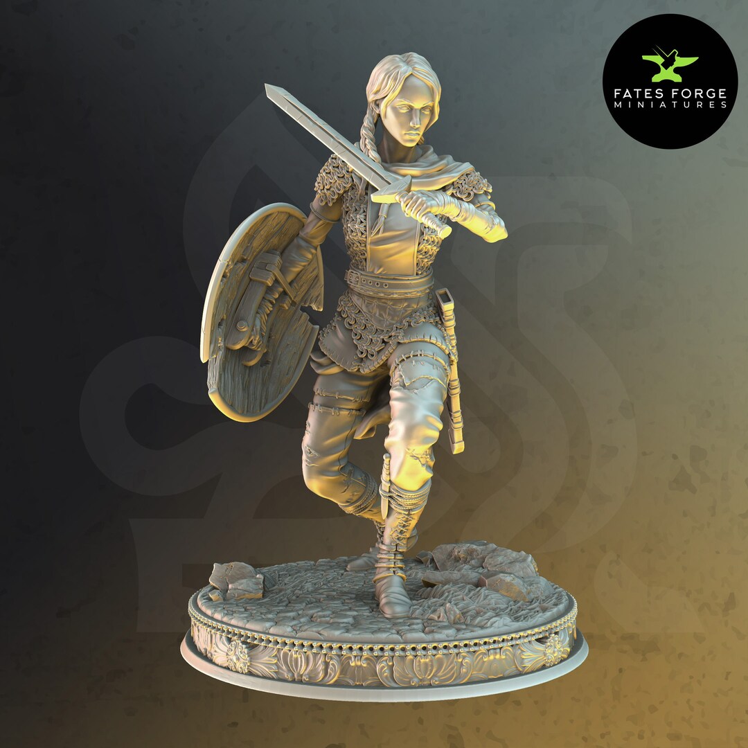 Freya / Fighter / Paladin / Hero / Dnd / GM Stash / 3D Print / 4K Mini ...