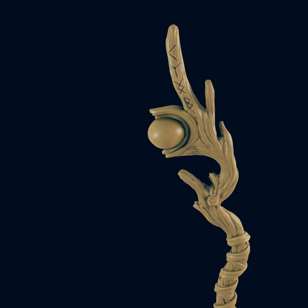 Wand of Dancing Beast / Wand / Druid Wand / Props / Cosplay / Artefact ...