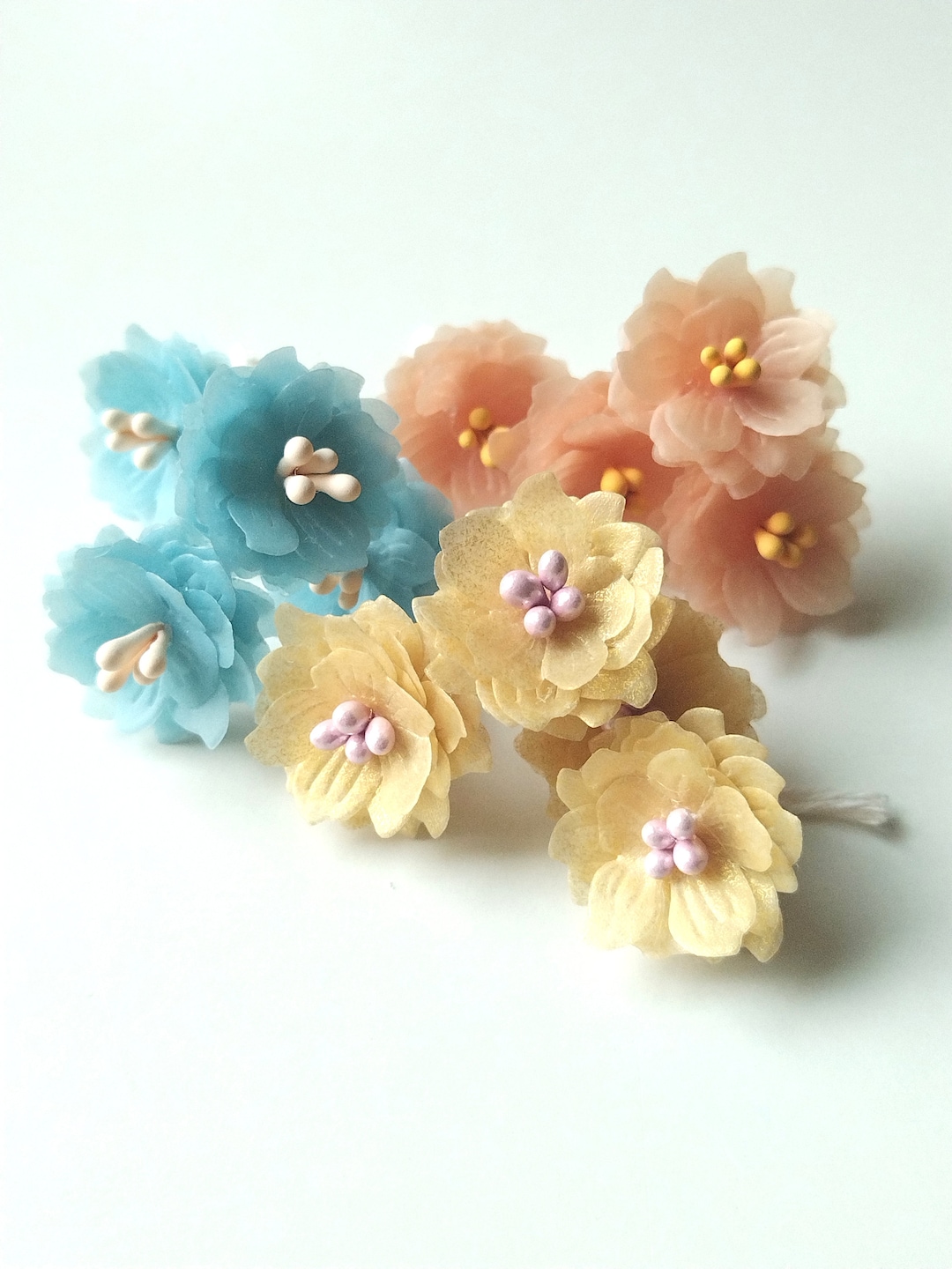 Mini Vellum Flowers Limited Edition / Paper Flowers /set of 12 Mini ...