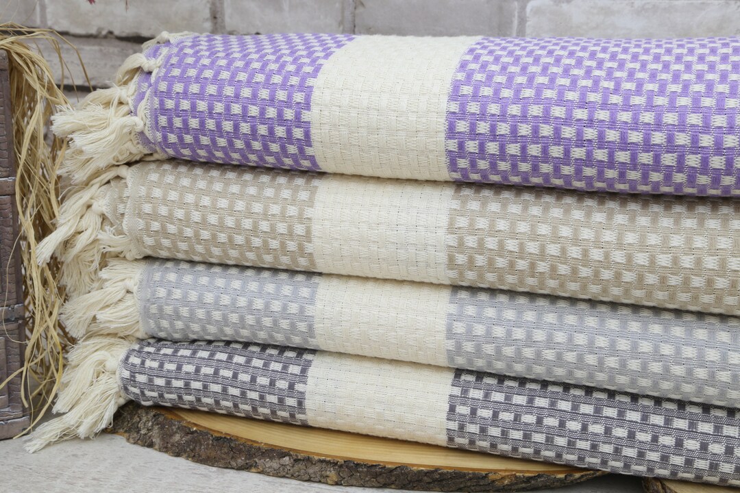 Turkish Blanket,throws and Blankets,personalized Gift,79"x95",cotton ...