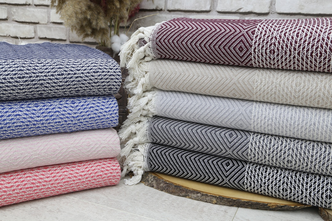 Turkish Blanket,79”x91”,decorative Bedspread,housewarming Gift,design ...