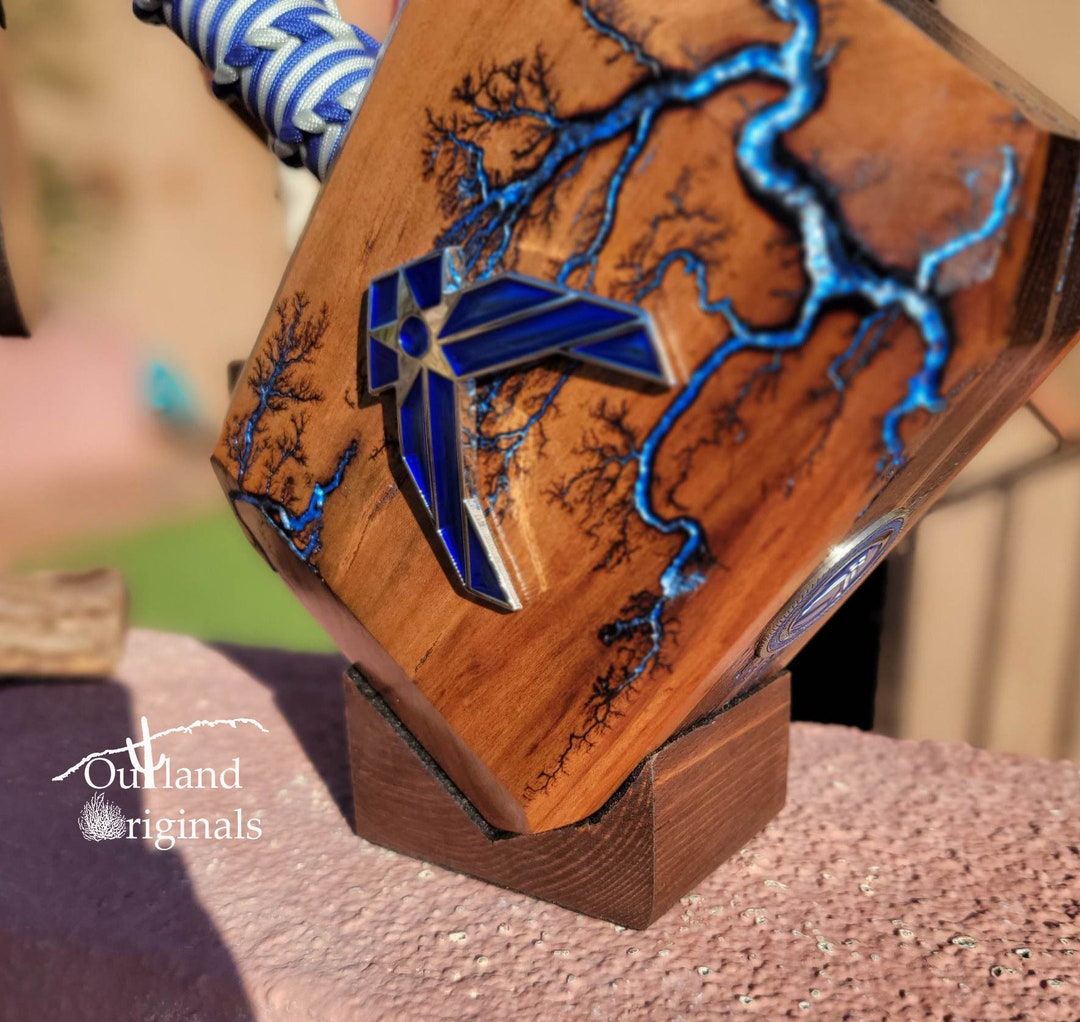 Simple Custom Shaped Mjolnir Display Stand for Thor Lightning Hammer ...