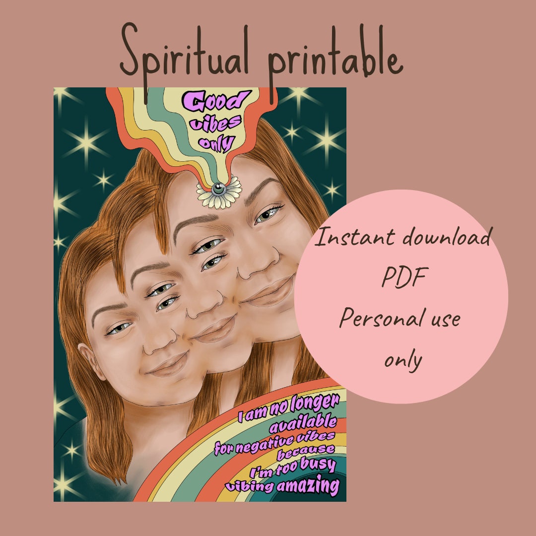 Printable Good Vibes Only Poster - Etsy