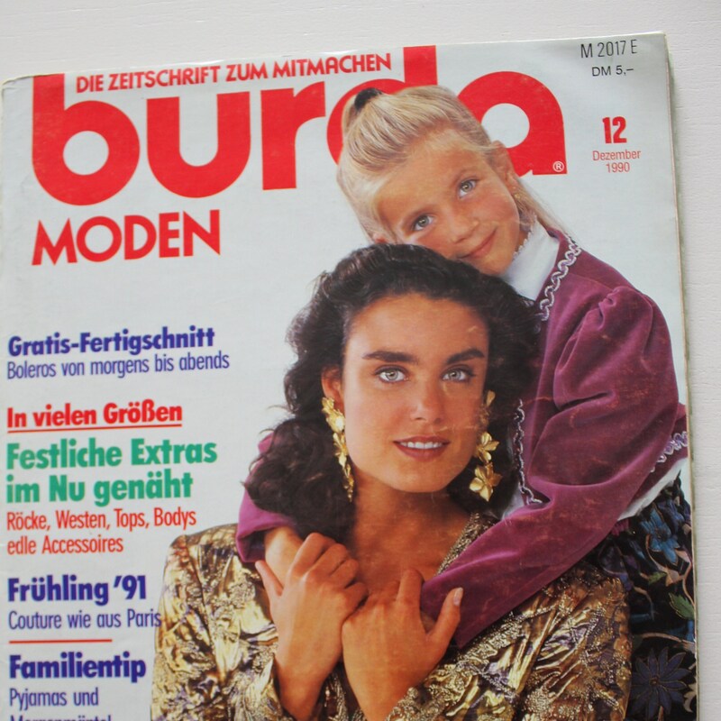 Magazine Burda 1990 - Etsy