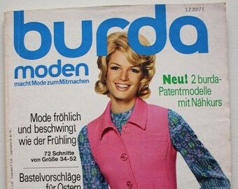 Burda Moden 4/ 1974 Instructions, Cutting Sheets, Fashion Magazine, Fashion Booklet, Sewing ...