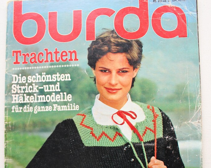 Burda Traditional Clothing - Knitting Fashion 1980 Instructions ...