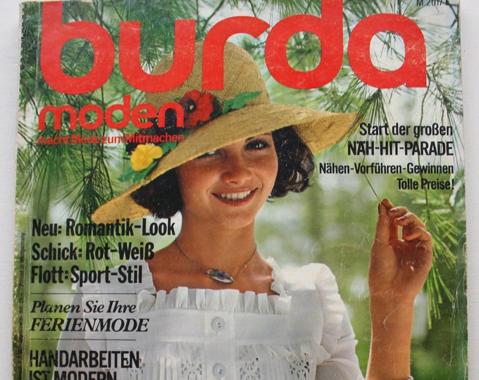 Burda Moden 4/ 1974 Instructions, Cutting Sheets, Fashion Magazine, Fashion Booklet, Sewing ...
