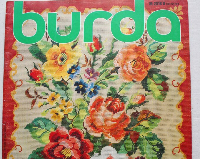 Burda Gobelin 1981 Instructions ,sample Sheet, Handicraft Booklet ...
