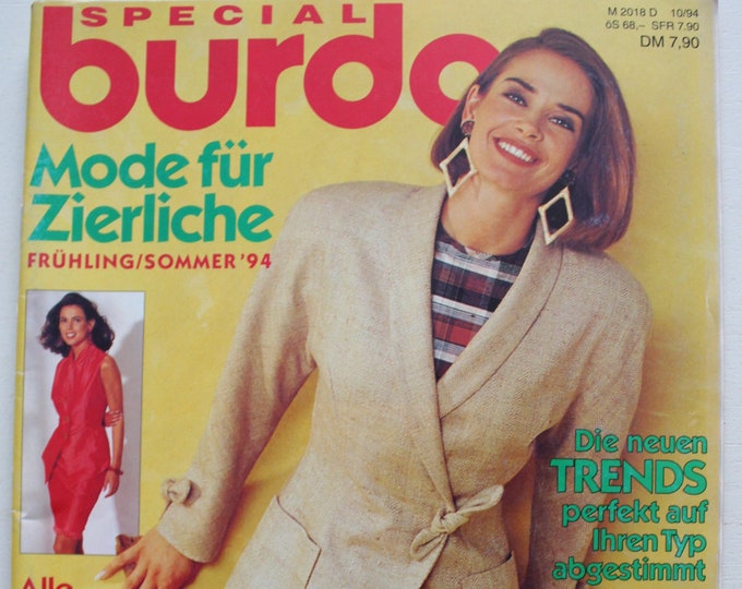 Burda Mode for Petite 1994 Patterns Patterns Fashion Magazine Retro ...