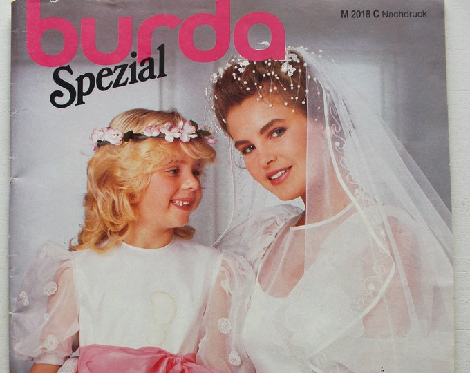 Burda Bridal Fashion 1986 Instructions, Pattern Sheets, Fashion Magazine, Fashion Booklet ...