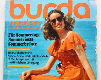 Burda Moden 4/ 1974 Instructions, Cutting Sheets, Fashion Magazine, Fashion Booklet, Sewing ...