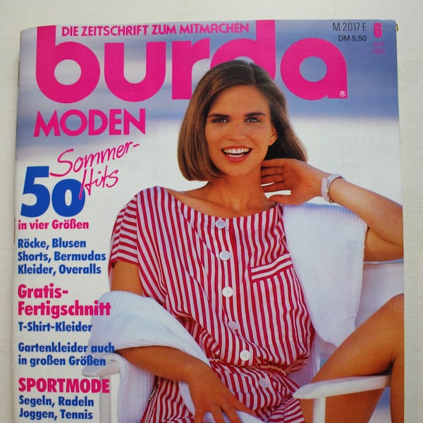 Magazine Burda 1990 - Etsy
