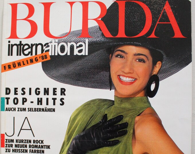 Burda International Spring 1988 Instructions Pattern Sheets, Fashion ...