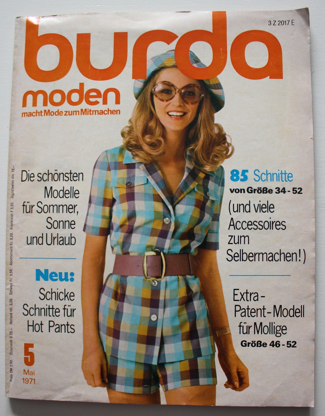 Burda Moden 5/ 1971 Instructions, Cutting Sheets, Fashion Magazine Patterns Fashion Magazine ...
