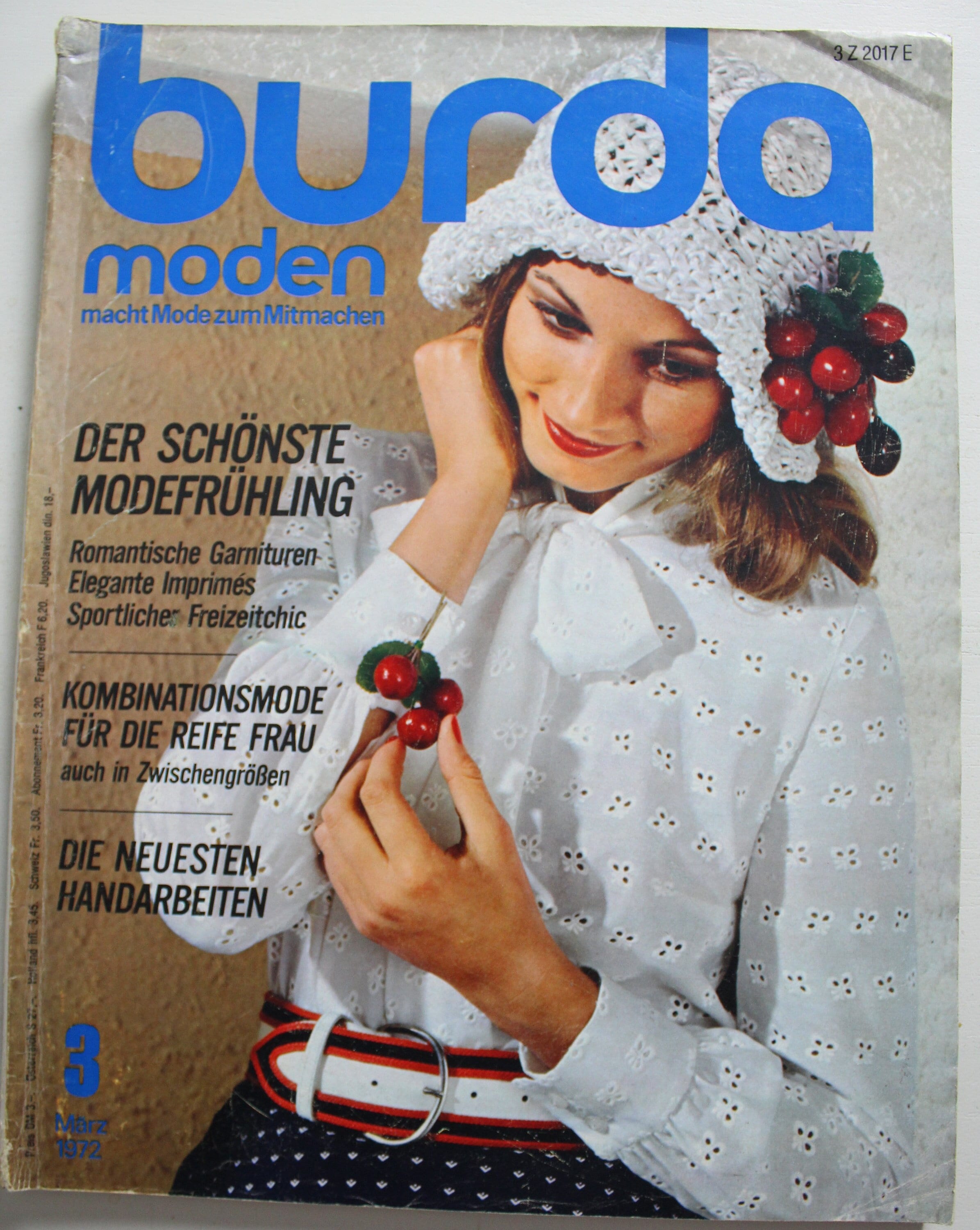 Burda Moden 3/ 1972 Instructions, Cutting Sheets, Fashion Magazine Retro Sewing Patterns Vintage ...