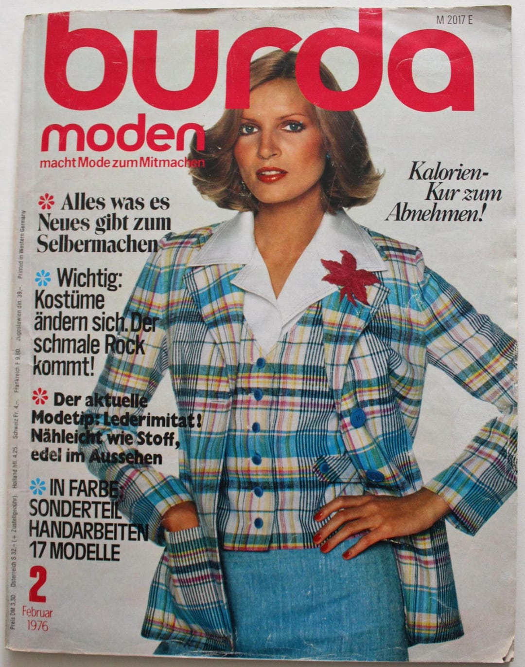 Burda Moden 2/ 1976 Instructions, Pattern Sheets, Fashion Magazine ...