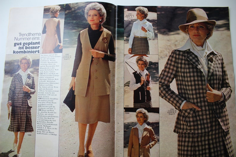 Burda Mode für Vollschlanke , 1976 Anleitungen ,Schnittbogen ...