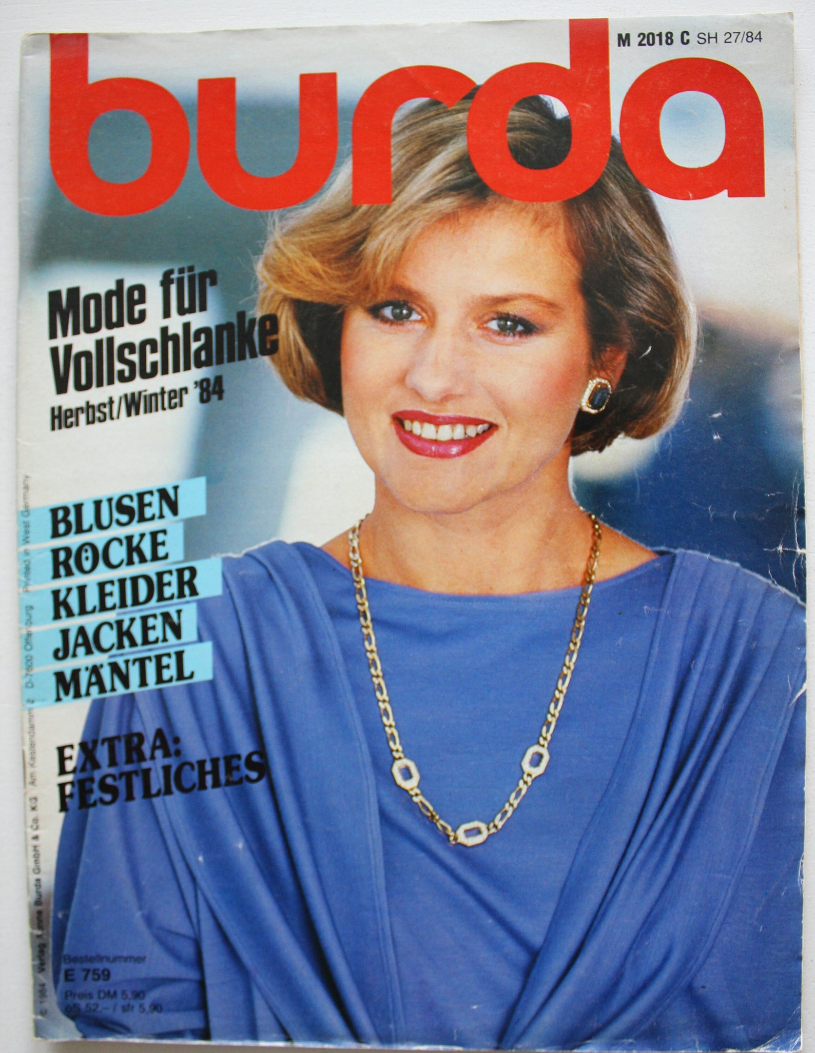 Burda Fashion for Full Figured Women Autumn 1984 Instructions, Pattern ...