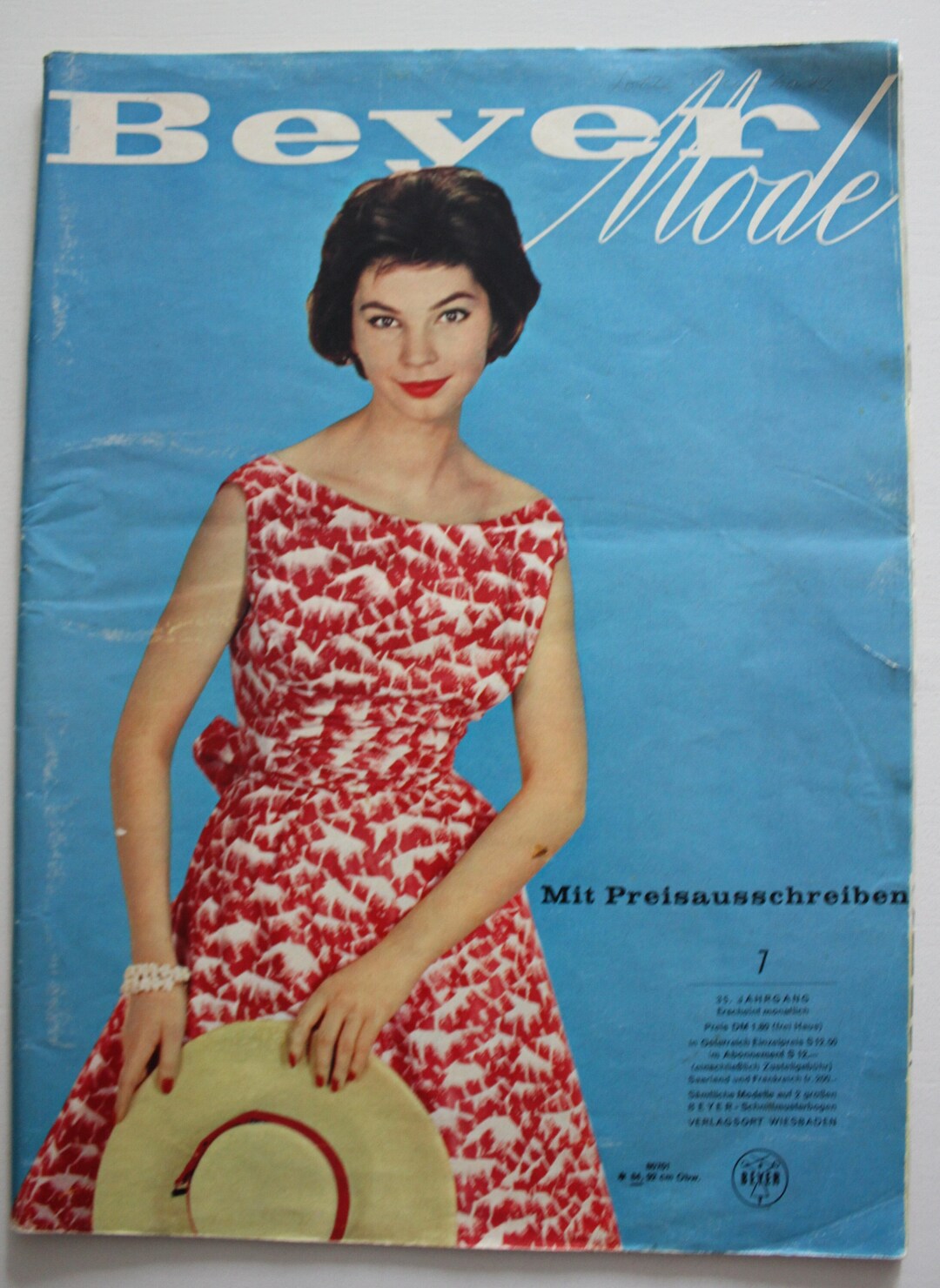 Beyer Mode 7 /1958 Workbook Pattern Sheet Workbook Fashion Magazine Fashion Booklet Sewing ...