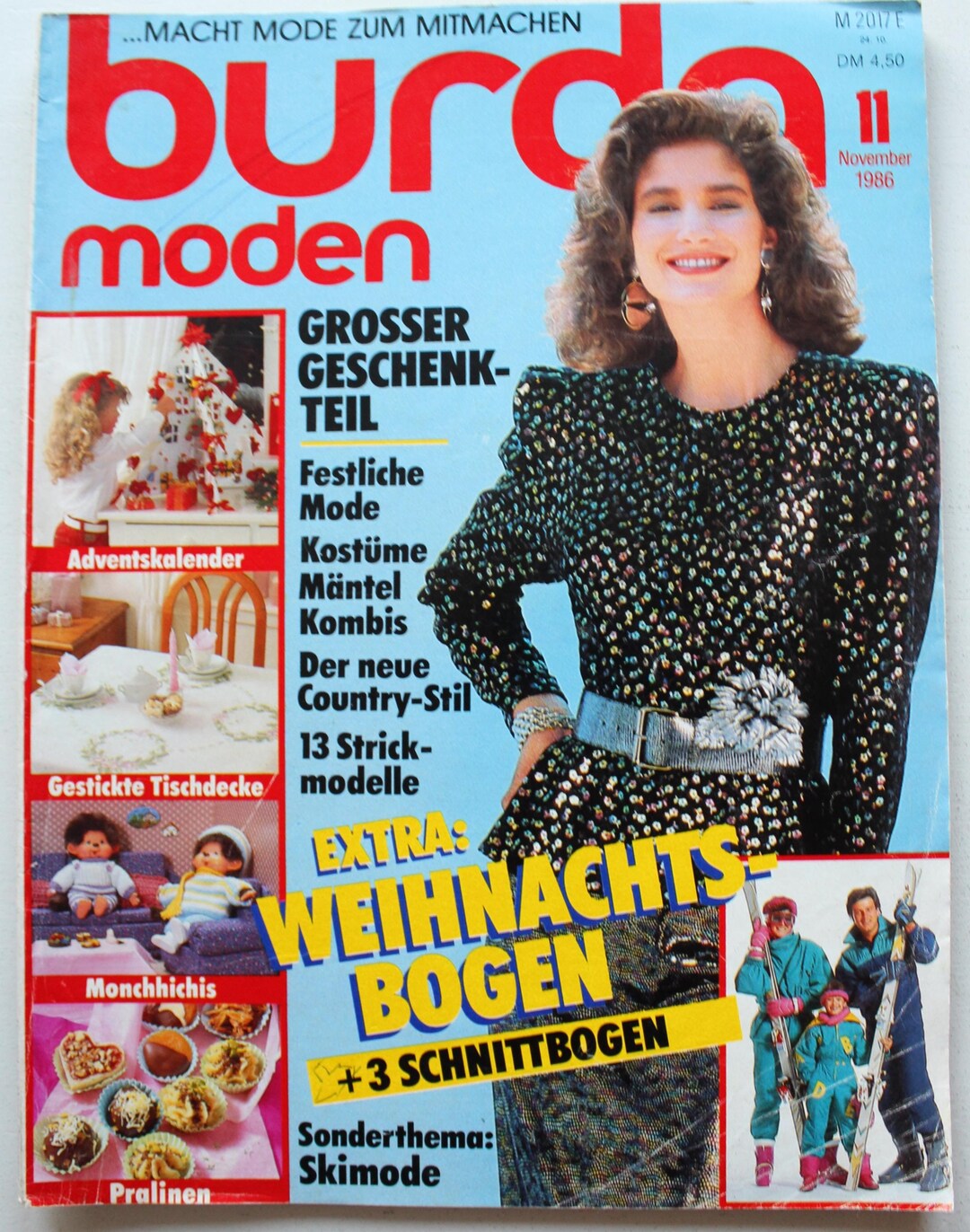 Burda Moden 11/ 1986 Instructions, Pattern Sheets Fashion Magazine Retro Sewing Patterns Vintage ...