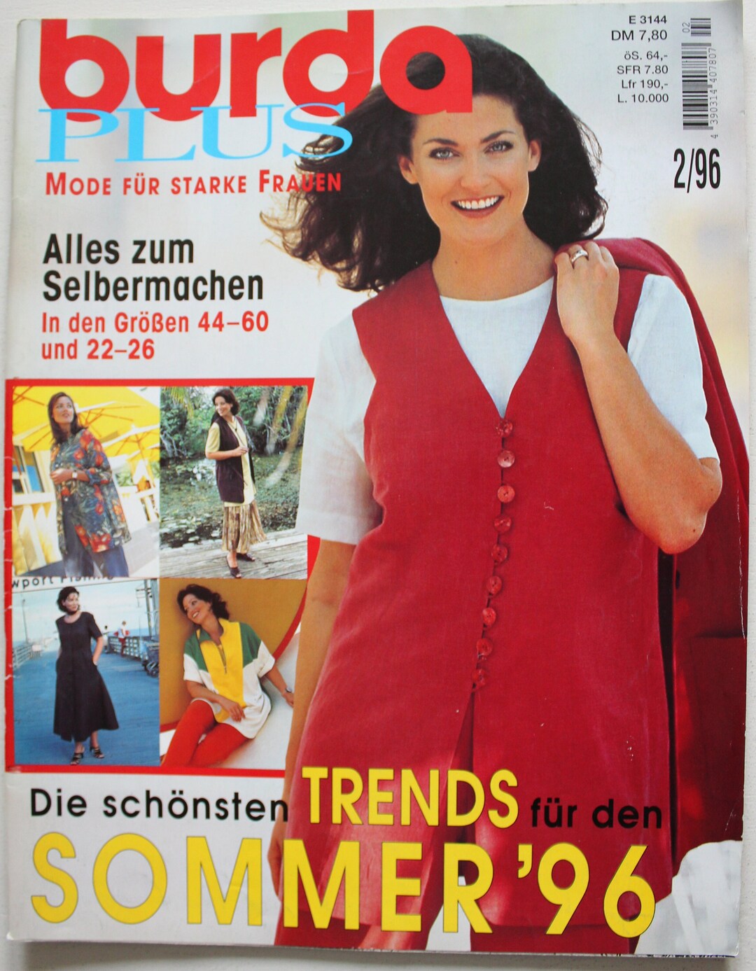 Burda Plus Fashion for Full Figured Women Summer 1996 Instructions, Pattern Sheet, Fashion ...