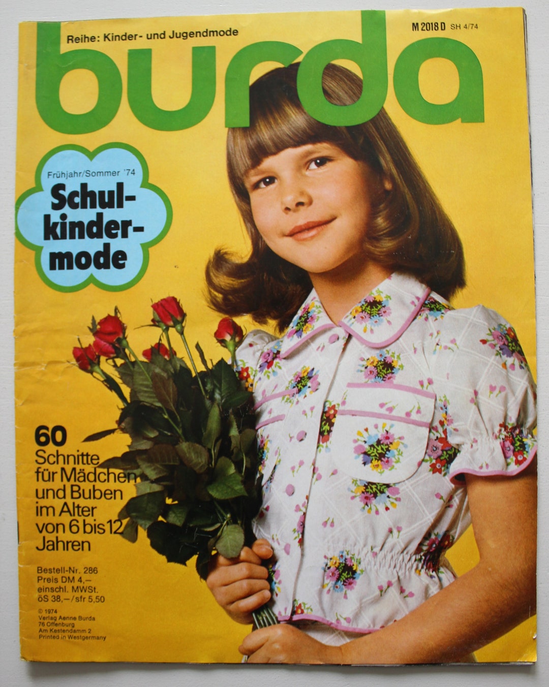 Burda School Children's Fashion 4/ 1974 Instructions, Pattern Sheets, Fashion Magazine, Fashion ...