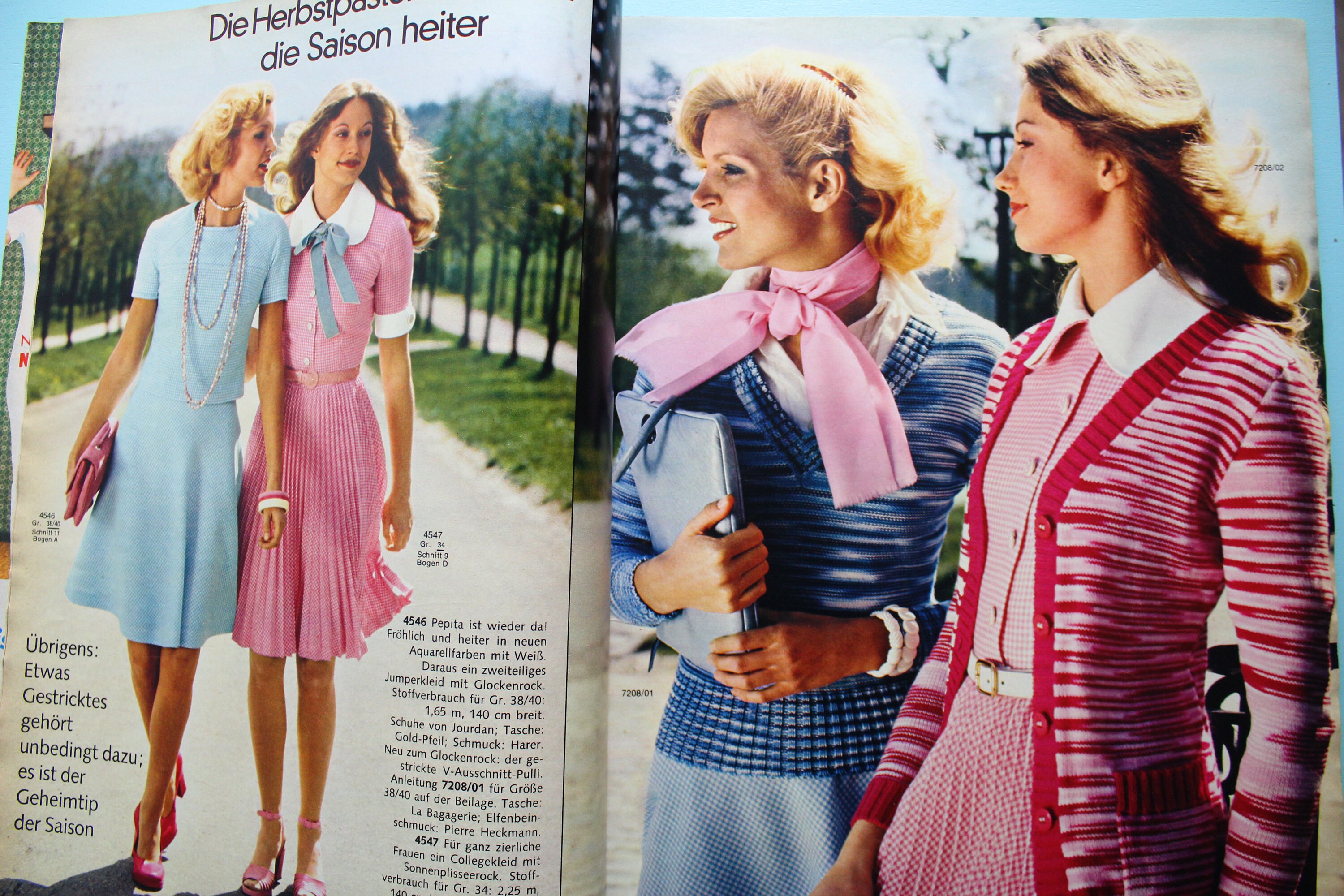 Burda Moden 8/ 1972 With Instructions, Patterns, Fashion Magazine, Fashion Magazine, Sewing ...