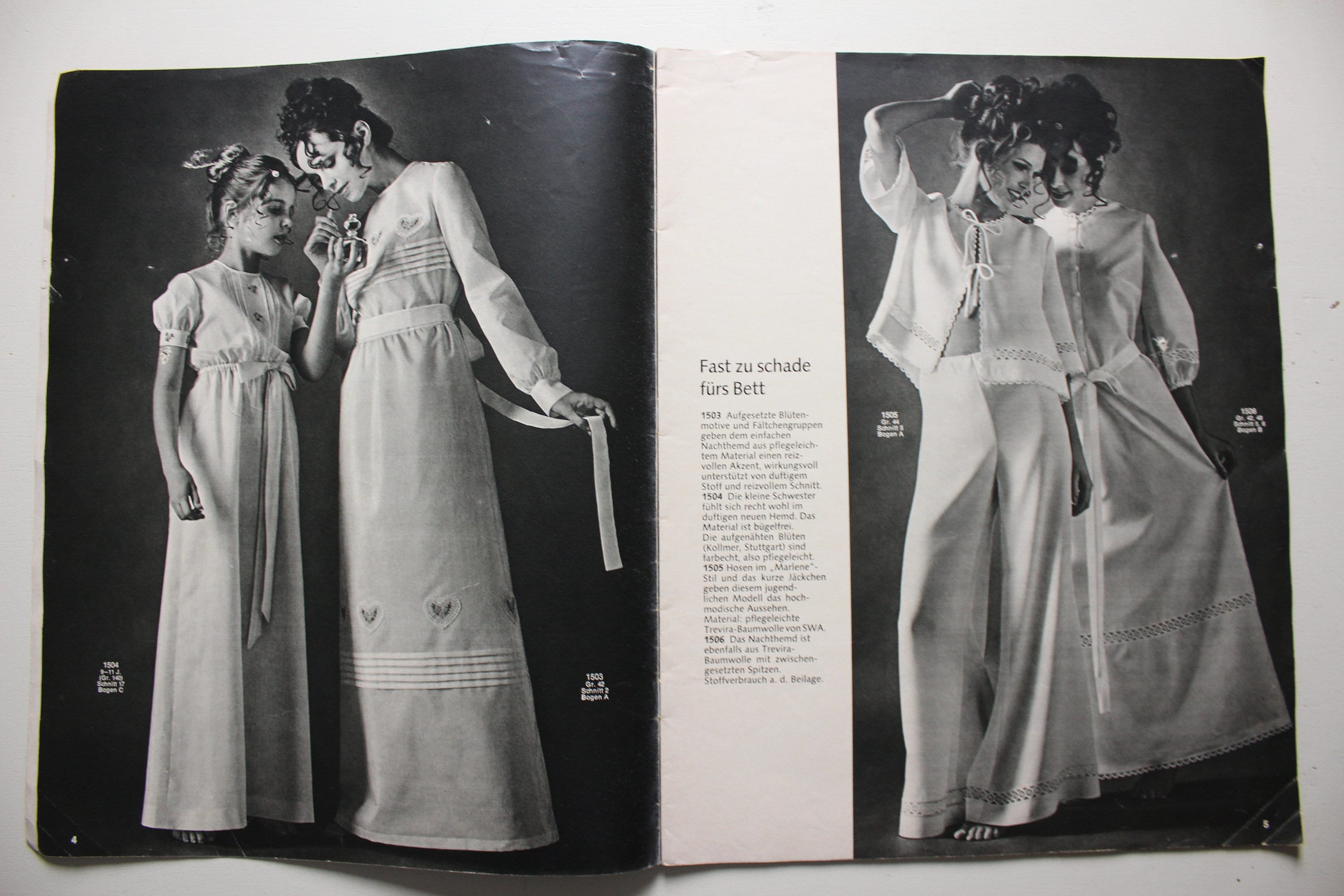 Burda Beautiful Laundry 1972 Instructions, Cutting Sheets, Fashion Magazine, Fashion Magazine ...