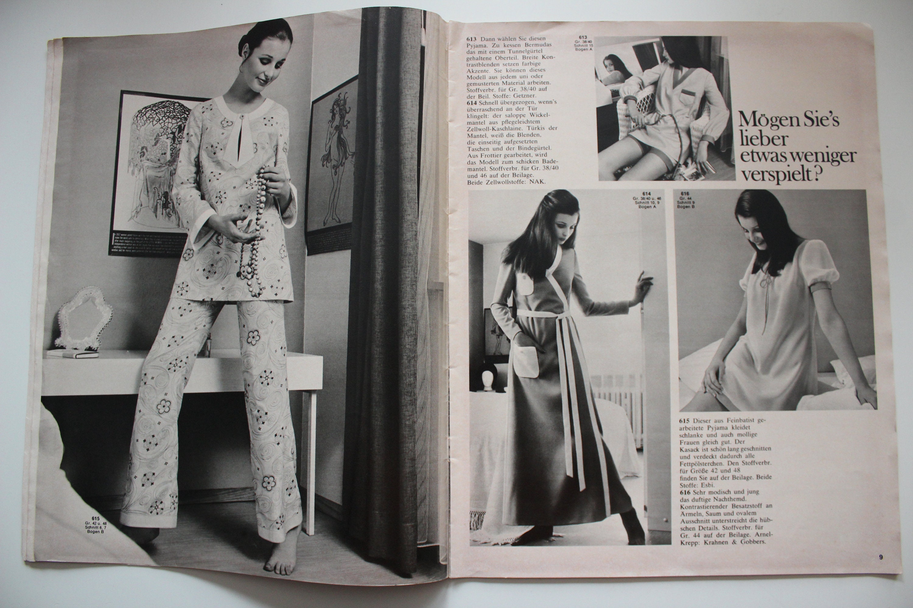 Burda Schöne Wäsche 1970 Anleitungen Schnittbogen - Etsy.de