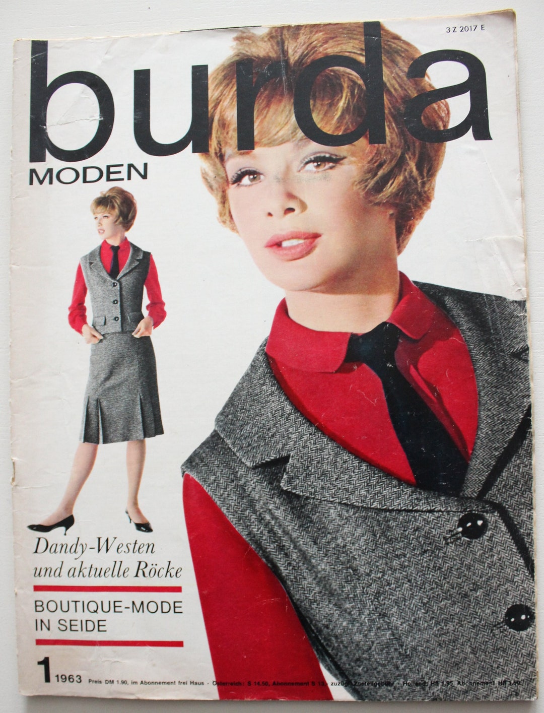 Burda Moden 1/ 1963 Instructions, Pattern Sheets, Fashion Magazine, Sewing Magazine, Fashion ...
