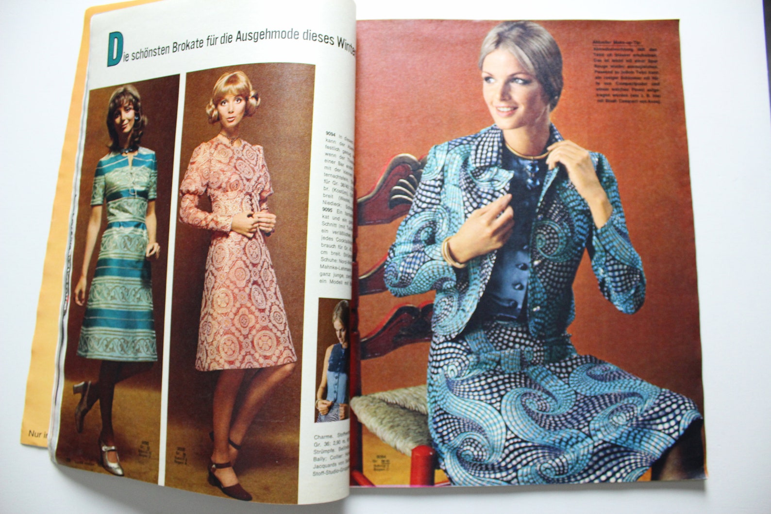 Burda Moden 11/ 1970 Instructions, Pattern Sheets, Fashion Magazine ...