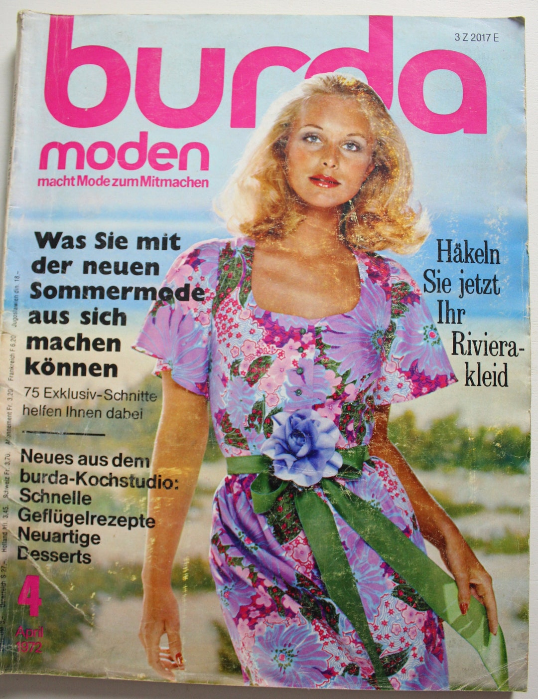 Burda Moden 4/ 1972 Instructions, Cutting Sheets, Fashion Magazine ...