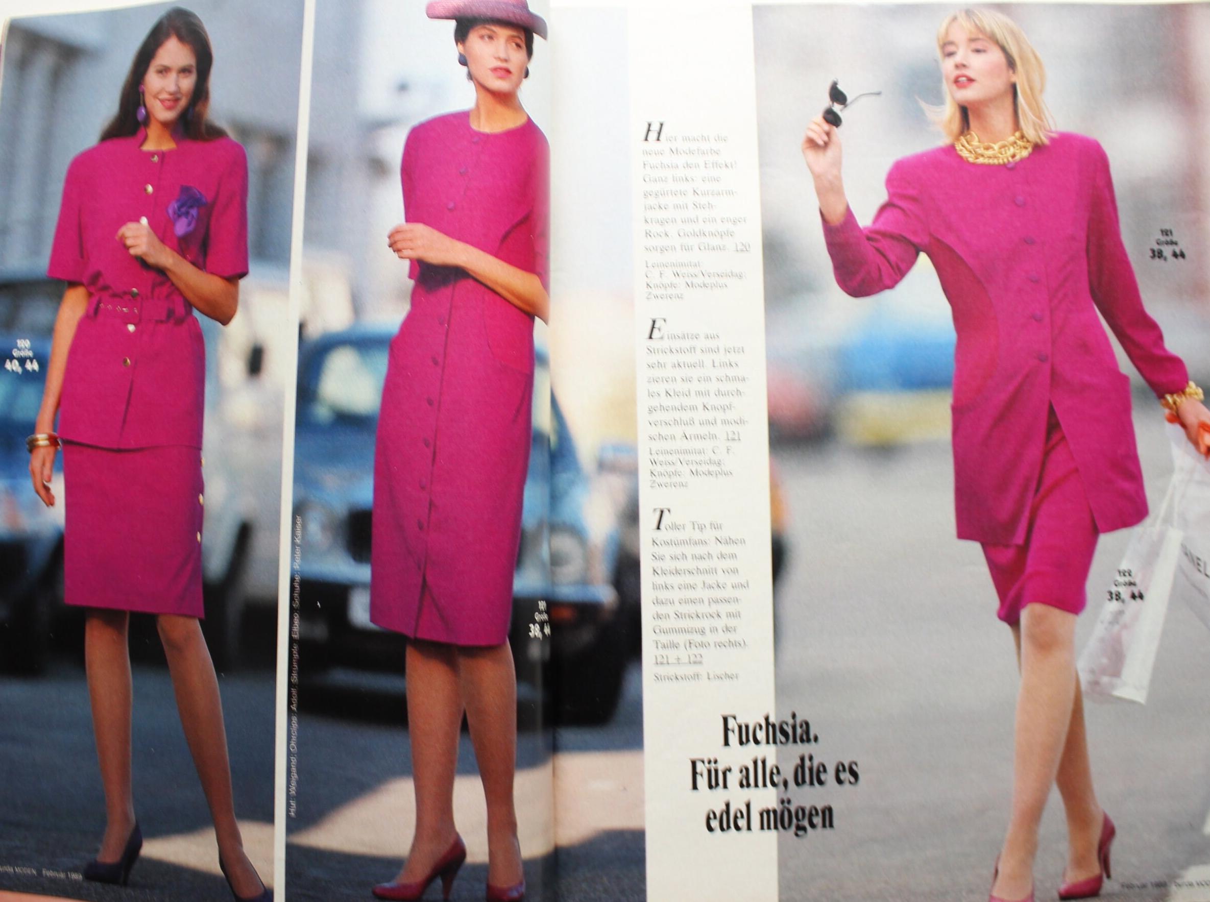 Burda Moden 2/1989 Instructions, Pattern Sheets, Fashion Magazine ...