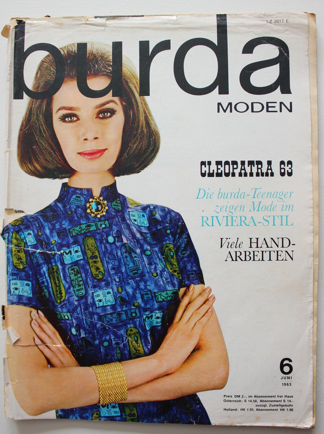 Vintage Magazine Burda Moden 6/ 1963 Instructions Cutting Sheets Fashion Magazine Patterns ...