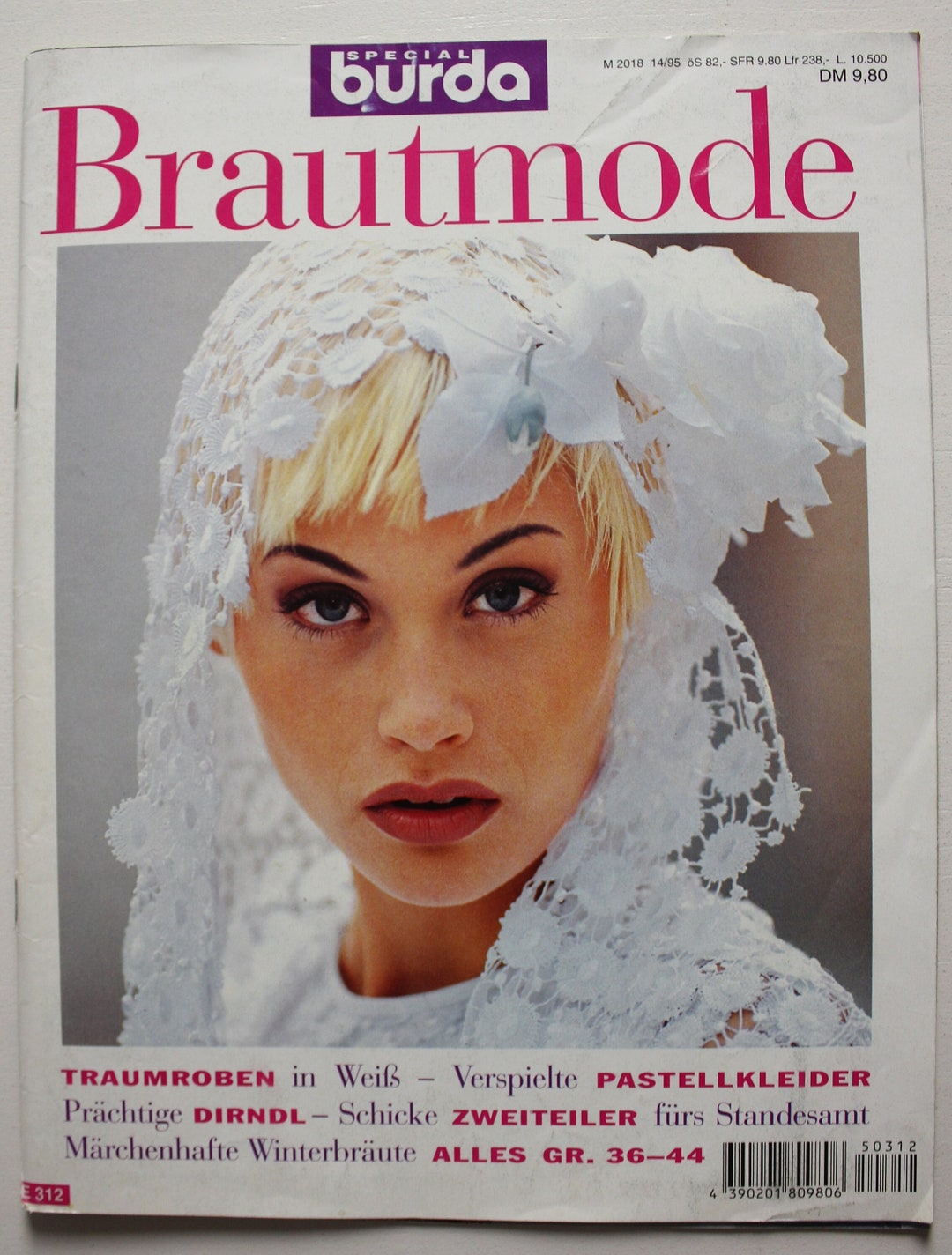 Burda Bridal Fashion 1995 Instructions, Pattern Sheets, Fashion Magazine, Fashion Booklet ...
