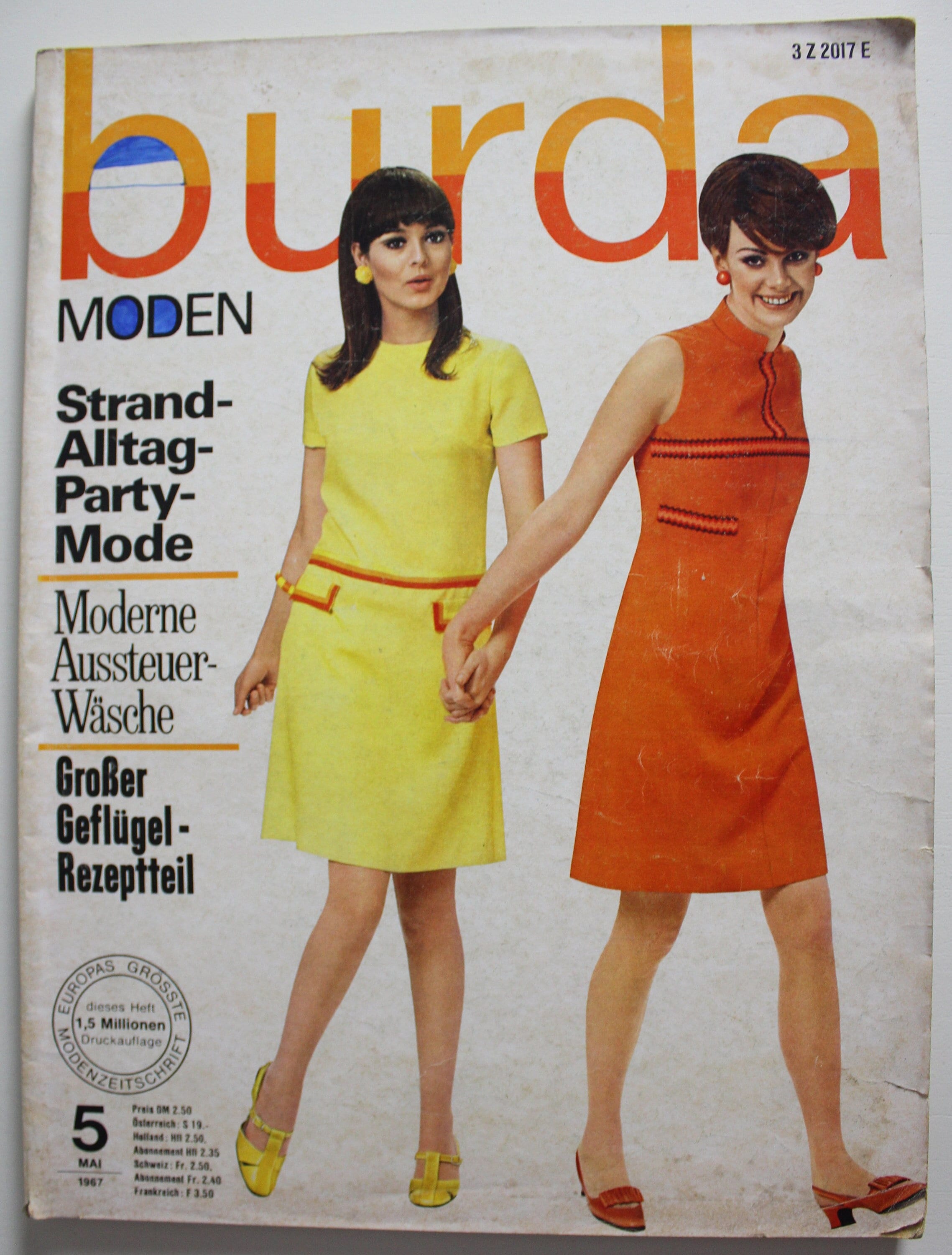 Burda Moden 5/ 1967 Instructions, Cutting Sheets, Fashion Magazine, Fashion Booklet, Sewing ...