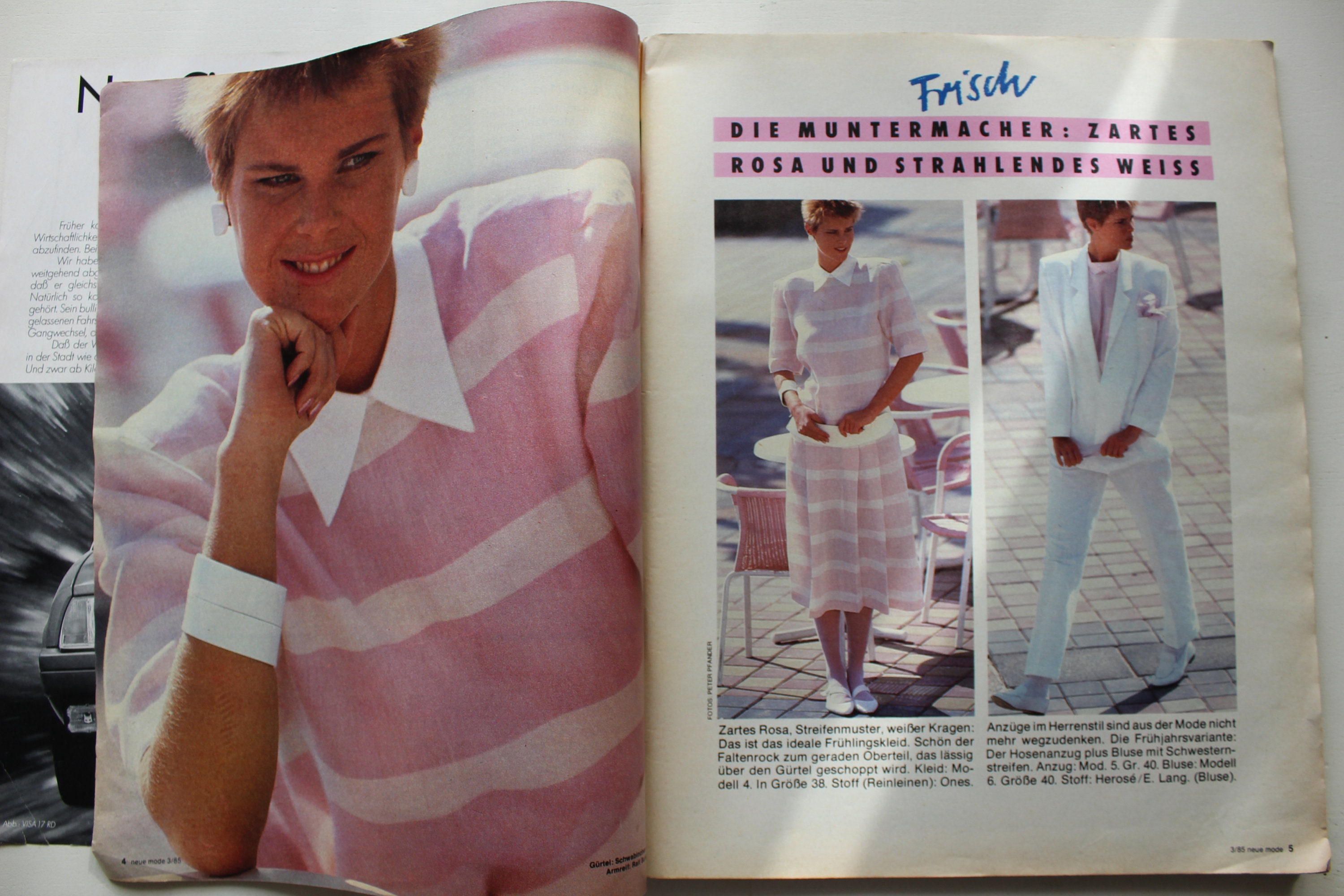 Neue Mode 3/ 1985 Work Supplement, Cutting Sheet, Fashion Magazine ...