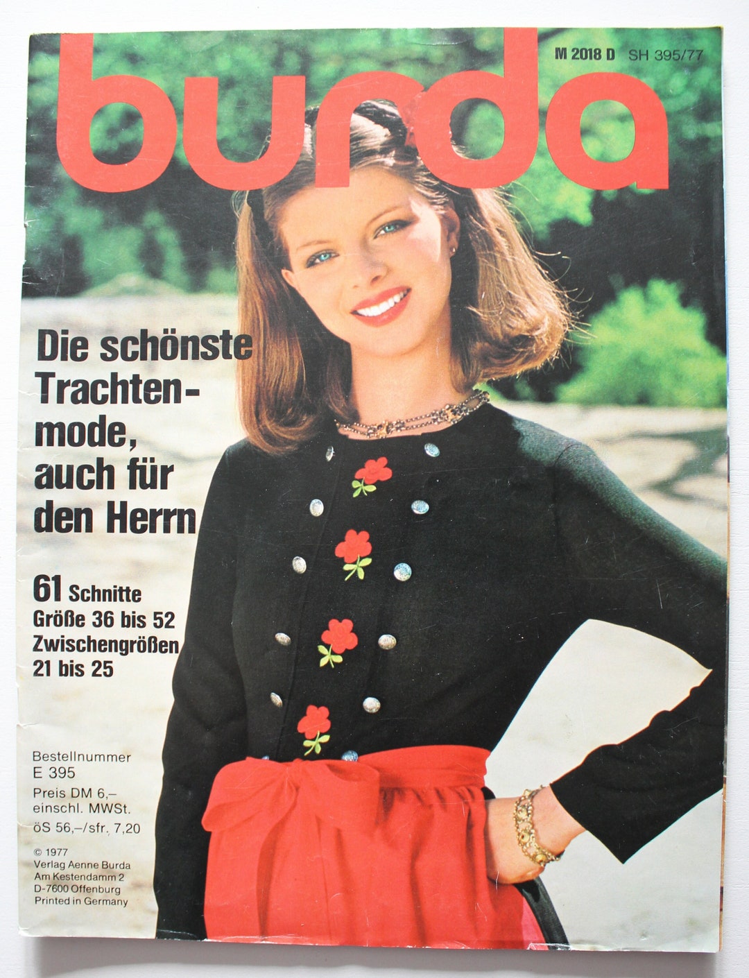 Burda Traditional Costume Fashion 1977 With Instructions, Cutting Sheet, Fashion Magazine ...