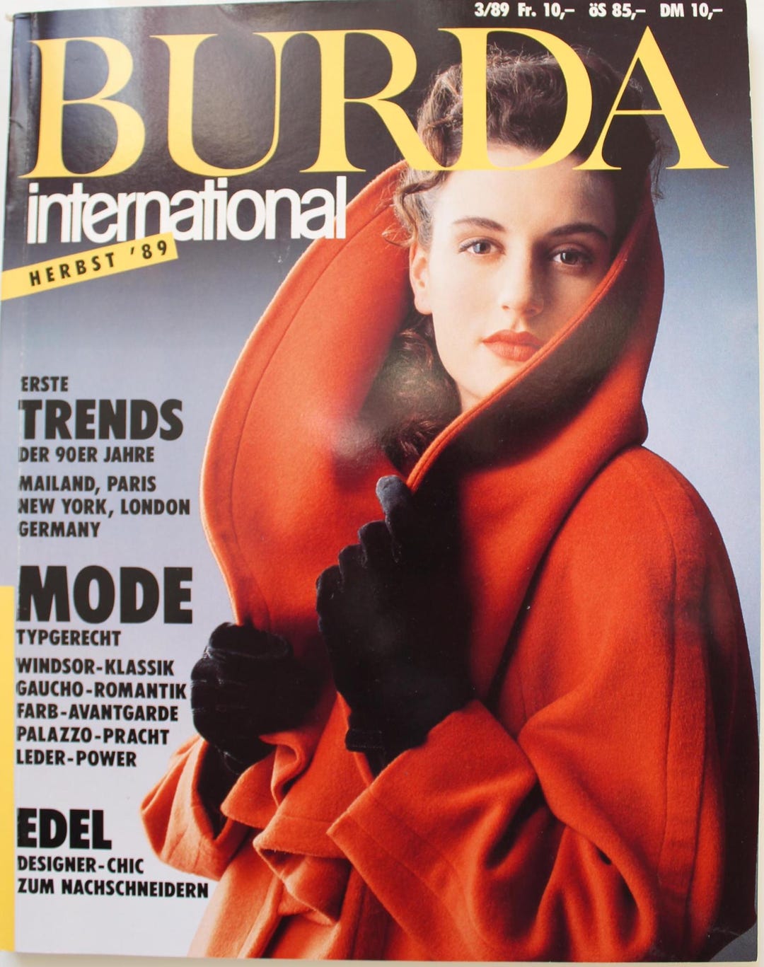 Vintage Magazine Burda International Autumn 1989 Pattern Sheets Fashion ...
