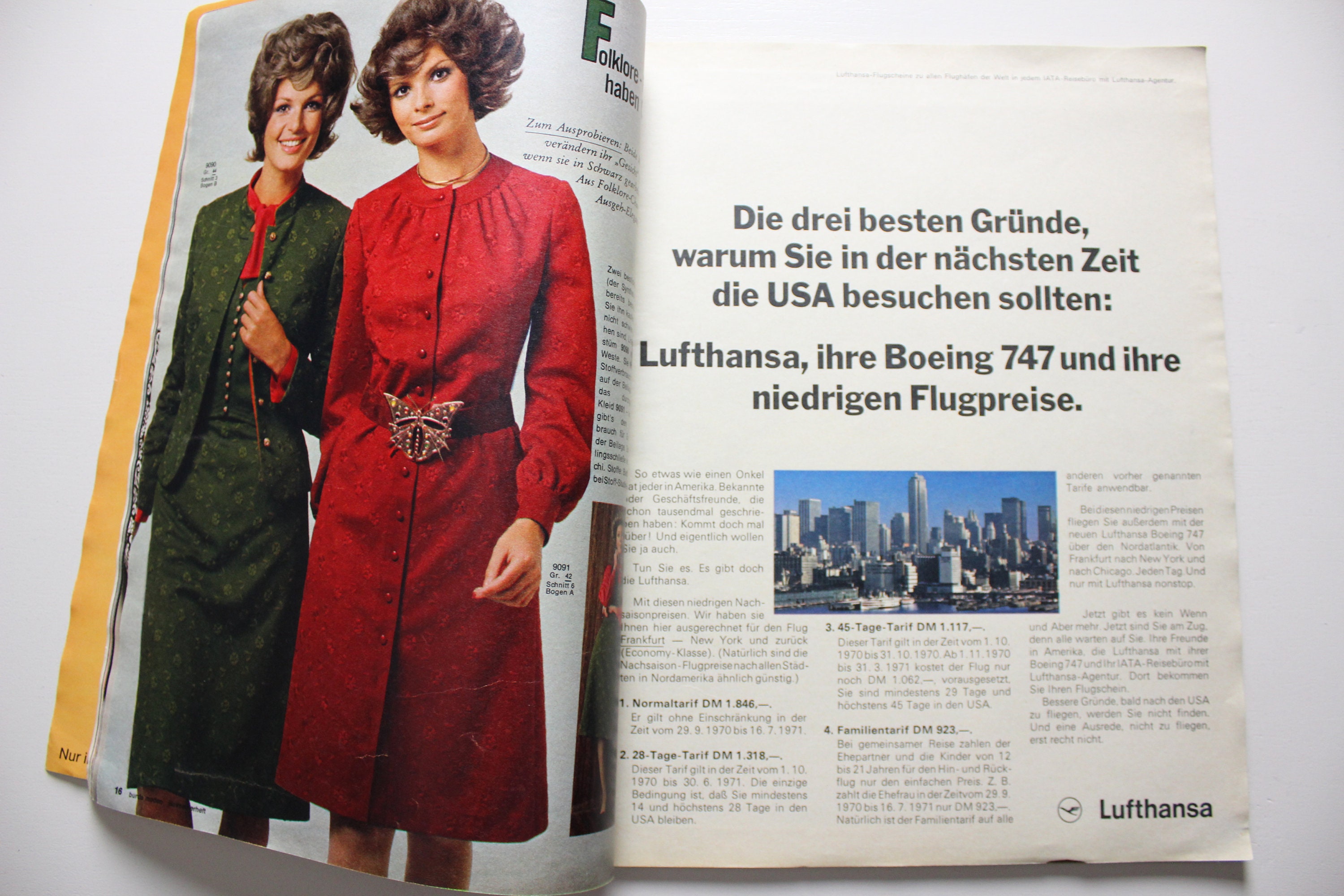 Burda Moden 11/ 1970 Instructions, Pattern Sheets, Fashion Magazine ...