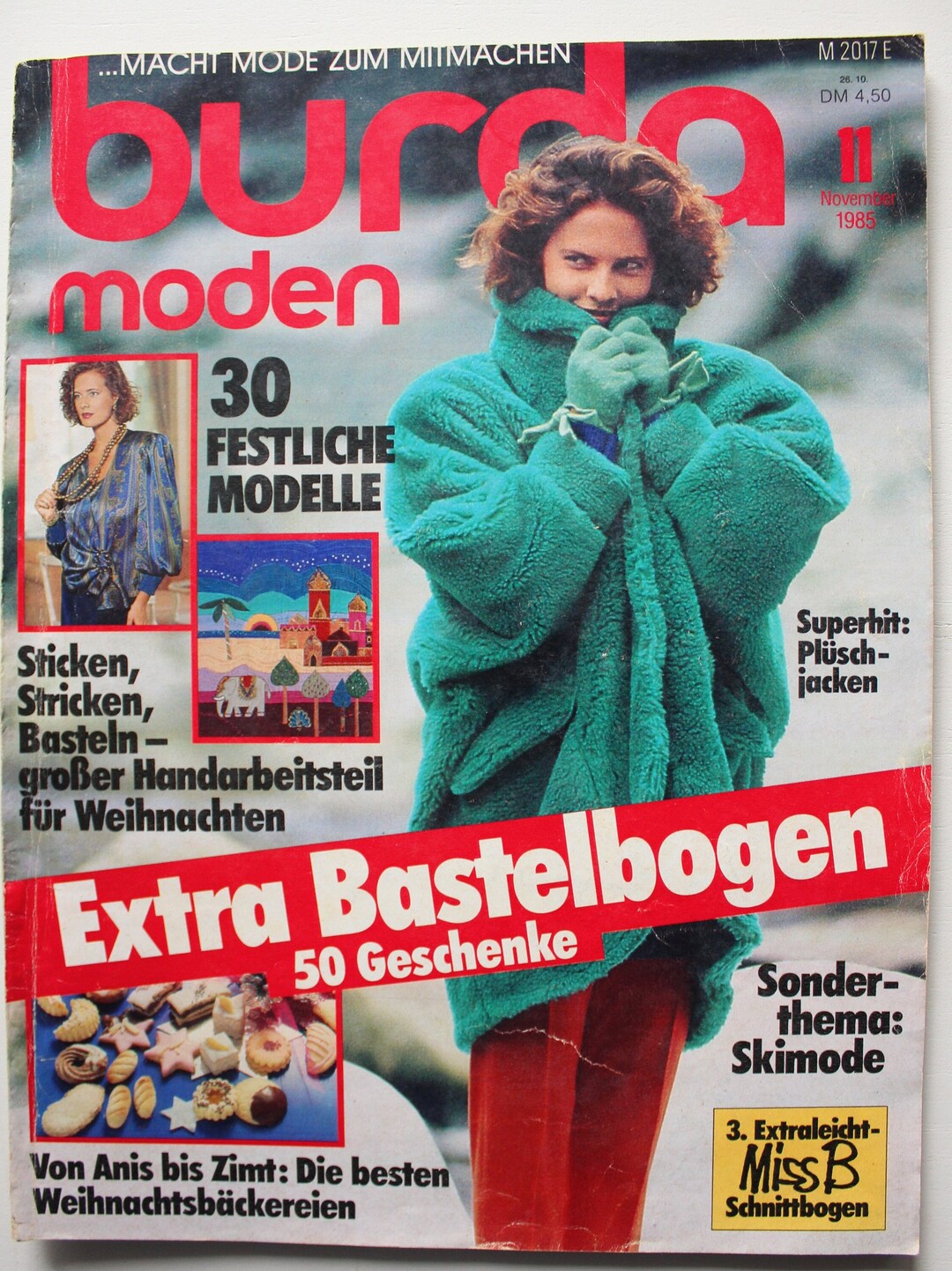 Burda Moden 11/ 1985 Instructions, Cutting Sheets, Fashion Magazine, Fashion Booklet, Sewing ...